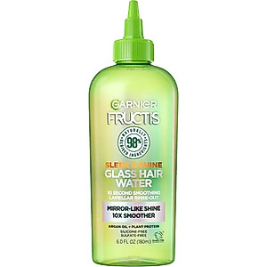 Garnier Fructis Sleek & Shine Glass Hair Water 10 Second Liquid Rinse Out, 98 Percent Naturally Derived Lamellar, for Shiny Hair (Packaging May Vary)