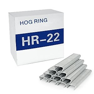 HR-22 15 Gauge 3/4'' Crown Galvanized D-Rings Hog Rings D Ring Staples for HR22 Hog Ring Plier D Ring Gun 1600 PCS/BOX