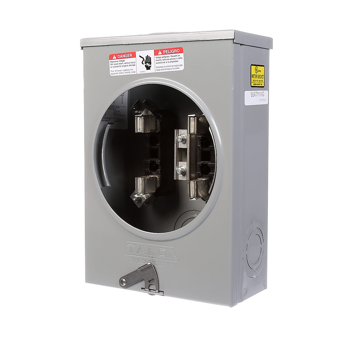 Siemens SUAT111-0G 135-Amp, 4 Jaw, Ringless Cover, Overhead And Underground Feed, Meter Socket