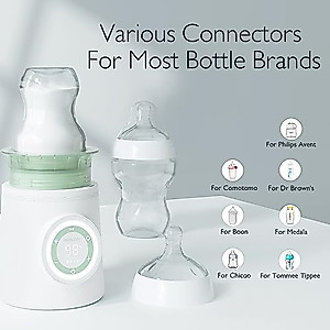 Momcozy Portable Bottle Warmer for Travel, Double Leak-Proof Travel Bottle Warmer with Fast Heating, Safety Material Baby Bottle Warmer for Dr. Brown, Philips Avent, Medala, Tommee Tippee, Comotomo
