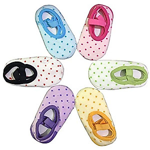 6 Pairs Toddler Girl Anti Slip Mary Jane Socks Baby Girl Gift No Skid Ballet Socks with Strap No Show Crew Socks for 12-30 Months Walker