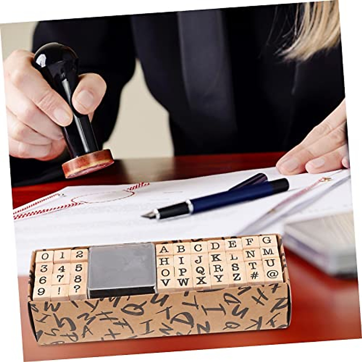 Toyvian 1 Set Diary Wooden Stamp Scrapbook Stamp Hand Account Stamp Decorative Wooden Rubber Stamp Letter Stamp Set Alphabet Stamps for Nativity Set for DIY Craft Stamp