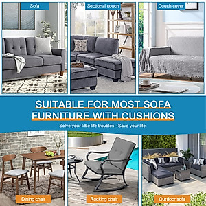 TAOCOCO Couch Cushions Gripper Slide Stopper Cushion Grips for Couch, Keep Couch Cushions from Sliding, Free Trim Non Slip Gripper Pad for Chair Sofa Futon Mattress Rug (Oversized Sofa, 22'' × 78'')