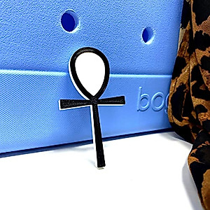 BOGLETS - The Ankh Charm Compatible with Bogg Bags, Simply Southern and Other Similar Tote Bags.