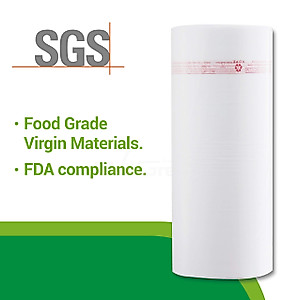 WIIGREEN 2 Rolls 11" x 19" HDPE Plastic Produce Roll Bags for Food Storage, 625 Bags/Roll