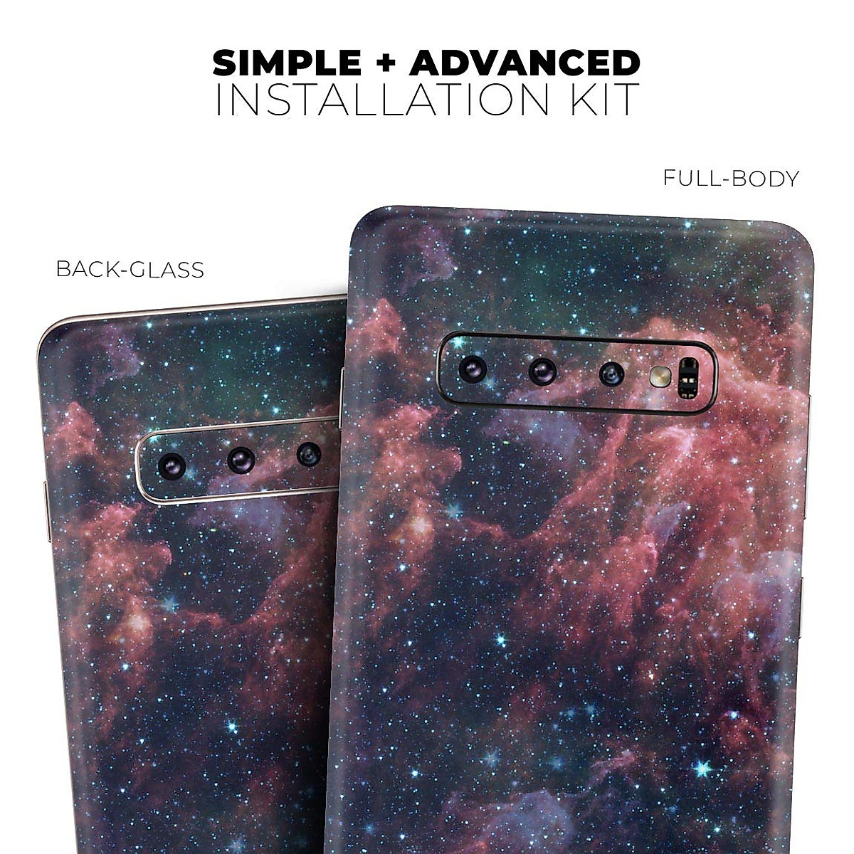 DesignSkinz Colorful Deep Space Nebula Protective Vinyl Decal Wrap Skin Cover Compatible with The Samsung Galaxy S20 (Screen Trim & Back Glass Skin)