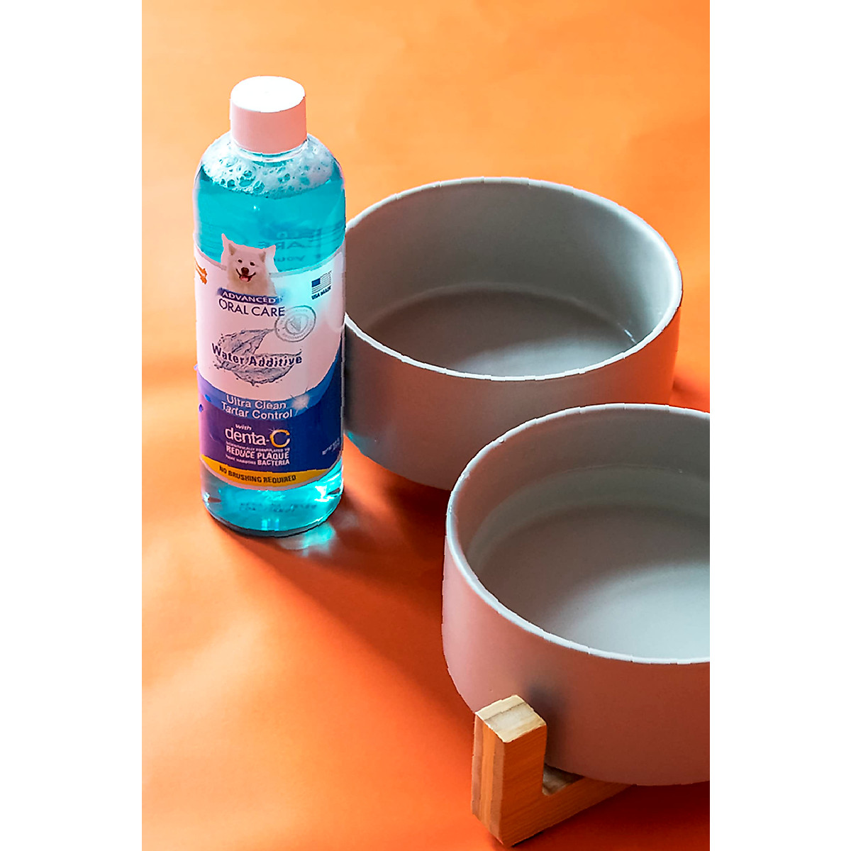 Nylabone Advanced Oral Care Dog Water Additive for Dental Care - Liquid Tartar Remover - Dog Breath Freshener & Teeth-Cleaning Liquid (16 oz.)