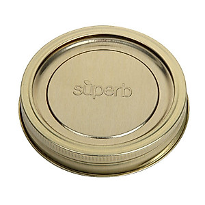 Superb Wide Mouth Mason Jar Canning Lids with Bands/Jar Rings – Made in the USA (24 Lids with Rings)