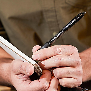 Paper Mate Ballpoint Pen, Profile Retractable Pen, Medium Point (1.0mm), Black, 12 Count