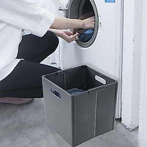 Teyyvn 4-Pack Foldable Cube Storage Bins, Collapsible Plastic Storage Cubes, Gray