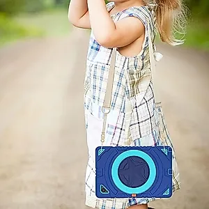 Protective Tablet PC Cover Case Hard Rugged Protective Cover Compatible with Samsung Galaxy Tab A8 Case 10.5 inch X200/X205 (2022) Tablet - Shockproof Protective Case, Carry Handle, Adjustable Shoulde