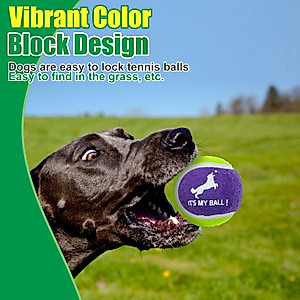 EXPAWLORER Squeaky Tennis Balls for Dogs-12 Pack High Elastic Dog Balls for Aggressive Chewers,Interactive Dog Chew Toys for Training, Fetching, Chewing, Playing for Dogs Christmas Toys