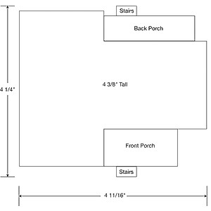 Walthers Cornerstone HO Scale Model Tillman Farm House Kit, 3/8" 11.9 x 10.7 x 11.1cm