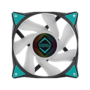 Iceberg Thermal IceGALE Addressable RGB 120mm PWM Dual Ball Bearing ARGB Case Fan ((3-Pack) Black)