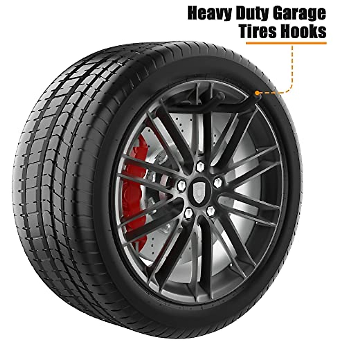 Dobures 4PCS Garage Hooks Heavy Duty Hooks,12.4inch Wall Mount Hanger Rack Garage Wall Heavy Duty Storage Hangers Wall Mount Organizer to Hang Chairs, Strollers,Power Tools, Garden Tools,Tire and More