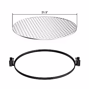 only fire Santa-maria Style Grill Rotisserie System Adjustable Cooking Grate Attachment for Weber 22 inch Kettle Grills - Global Patent