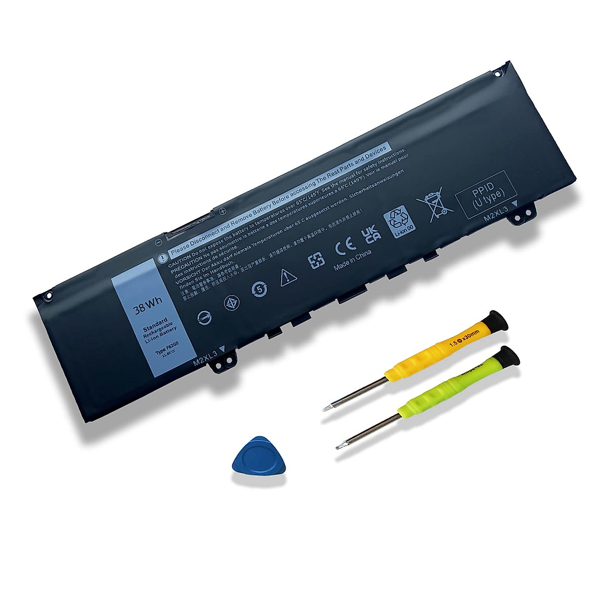 EFOHANA 39DY5 F62G0 Laptop Battery Replacement for Dell Inspiron 13 7373 7386 2-in-1 7370 7000 7380 5370 P83G P91G P83G001 Vostro 13 5370 0F62G0 RPJC3 0RPJC3 039DY5 F62GO 11.4V 38Wh 3166mAh 3-Cells