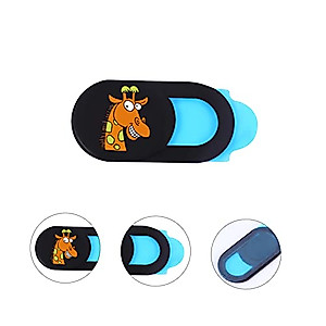 SOLUSTRE USB Camera 3pcs Slider with for Safety Photo Professional Hood Laptop Webcam Covers Cap Tablet Blocker Slide Laptops Giraffe Cartoon Privacy Web Cover Protectors Camera and Lens Ipads
