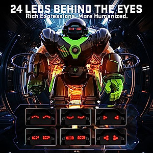 BEZGAR TR300 Robot Toys for Kids - Smart Programmable, Dancing Remote Control Emo Robot with 22 Actions | Supporting 78 Changing Expressions, Ideal Gifts for Kids, 4 5 6 7 8 year old boy birthday gift