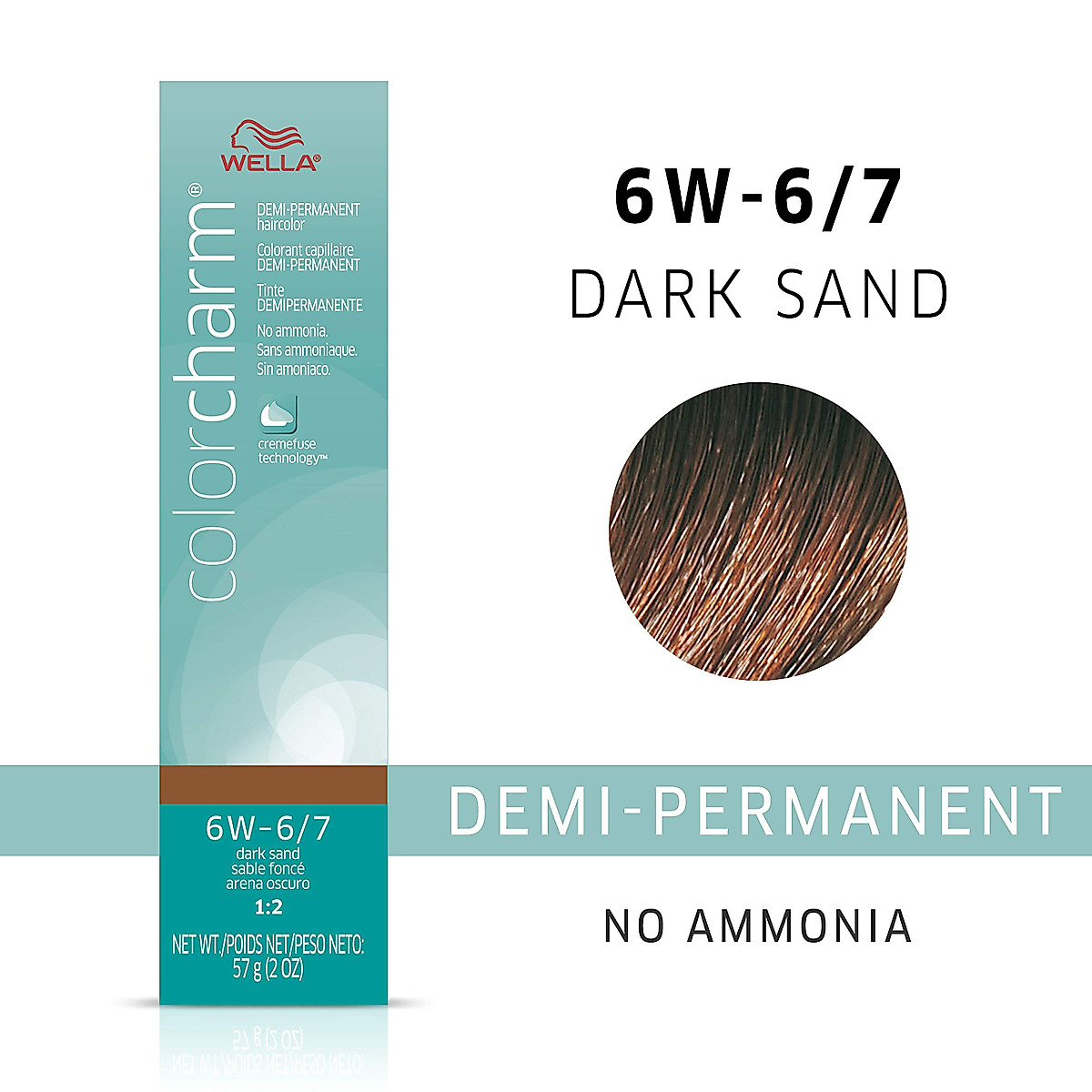 WELLA Color Charm Demi Permanent Hair Color 6W Dark Sand, DISCO