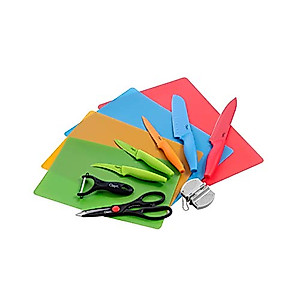 Ozeri Elite Chef 17-Piece Stainless Steel Knife & Cutting Mat Set, in Color