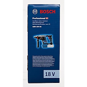 Bosch Professional 18V System GBH 18V-26 Cordless Rotary Hammer (SDS Plus, Impact Energy: 2.6 J, max. Drilling Diameter: Concrete/Steel/Wood 26/13/30 mm, excluding Batteries and Charger, in Carton)