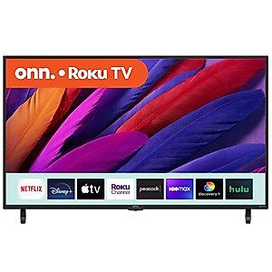 Onn 43-Inch Class 4K (2160P) Smart LED TV Compatible with Netflix, Disney+, YouTube, Apple TV, Compatible with Alexa and Google Assistant - 100012584 (Renewed)