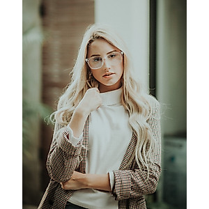 TIJN Unisex Stylish Square Non-Prescription Eyeglasses Glasses Clear Lens Women Men Eyewear