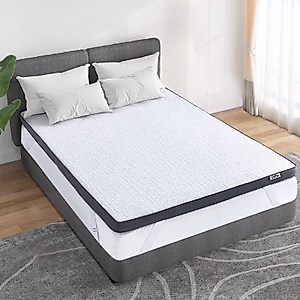 UniPon 3 Inch Memory Foam Mattress Topper Twin Cooling Mattress Topper Charcoal Infused Bed Topper with Tencel Fiber Ingredient Removable Cover