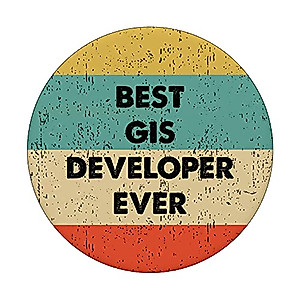 Gis Developer Shirt | Best Gis Developer Ever PopSockets Swappable PopGrip