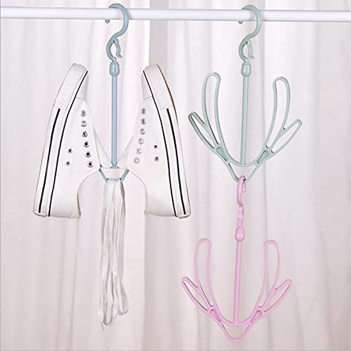 6Pcs Shoe Hanger,Hanging Shoe Organizer,Hanging Shoe Rack,Shoe Drying Rack for Dryer,Shoe Dryer Rack,Shoe Hangers Hanging Drying Rack,Dry Shoe Rack Organizer Shoe Hook Rotating Hanger for Drying Shoe