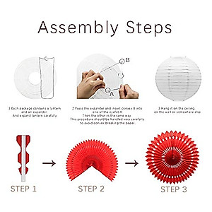 Meiduo Red Green White Christmas Fiesta Brands Mexican Italian Party Decorations Paper Fans Lanterns Flower Pom Poms Felt Pennant Balloons for Graduations St. Patrick's Day Birthday Baby Shower