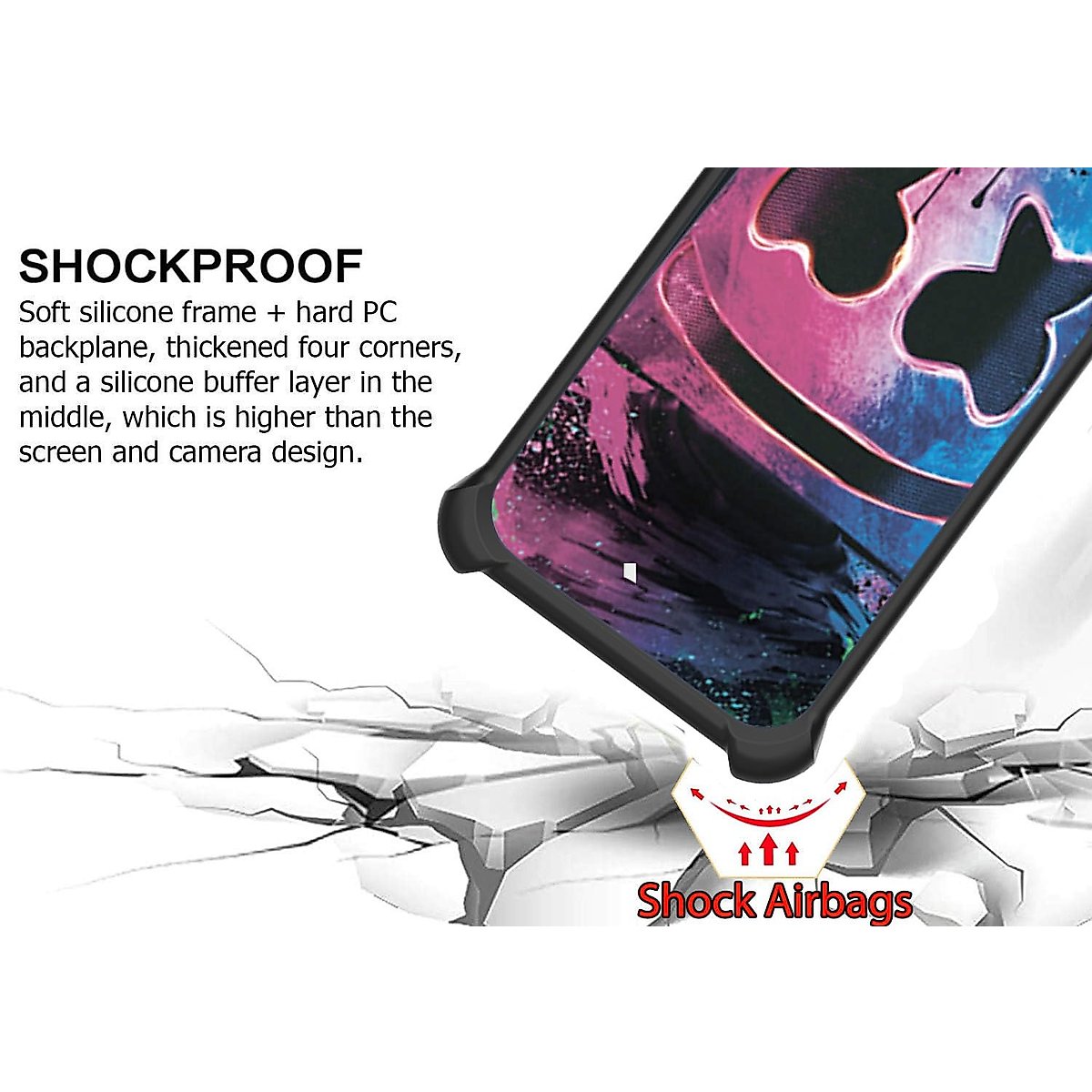 Aroepurt Case for TCL 30 XL Case Compatible with TCL 30xl 30 XL T701dl Phone Case Cover [Hard PC + Soft Silicone][Luminous Effect] YGH-BQ