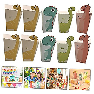 LABRIMP 24pcs Popcorn Mini Treat Bags Disposable Containers Mini Paper Bags Movie Party Decorations Popcorn Treat Bags Dinosaur Popcorn Box Convenient Popcorn Bag Individual Popcorn Bags