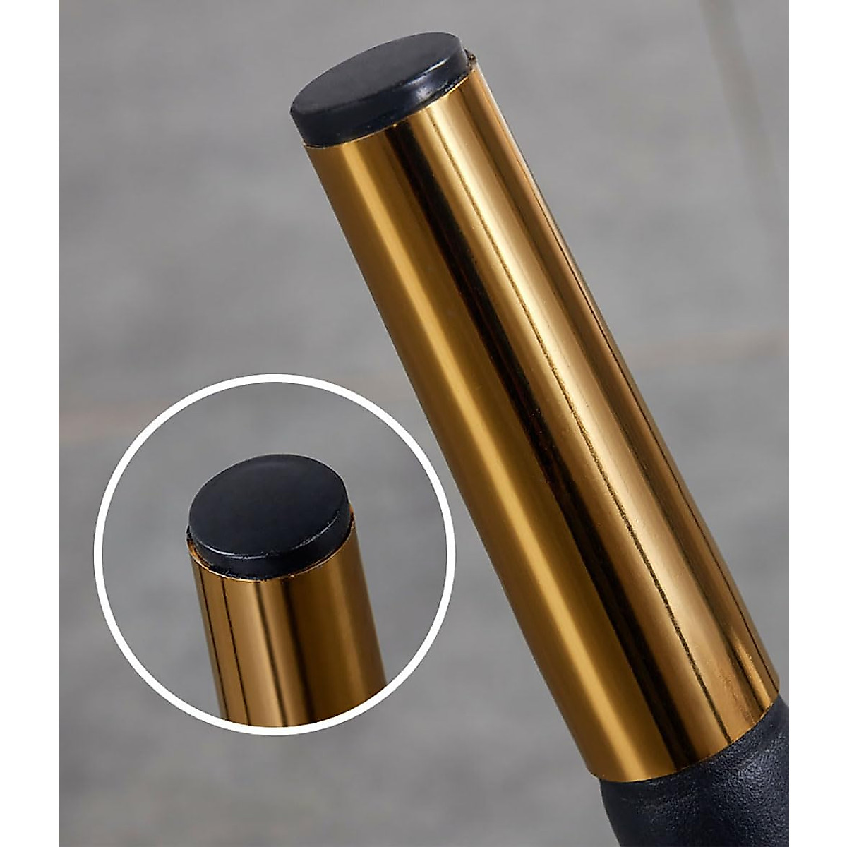 Jinsi Nan] Dining Chairs, Leather Dining Chair Set of 2, Kitchen Dining Room Chairs with Arm and High Back, Metal Legs, Modern Chairs for Living Room Bedroom, White Grey