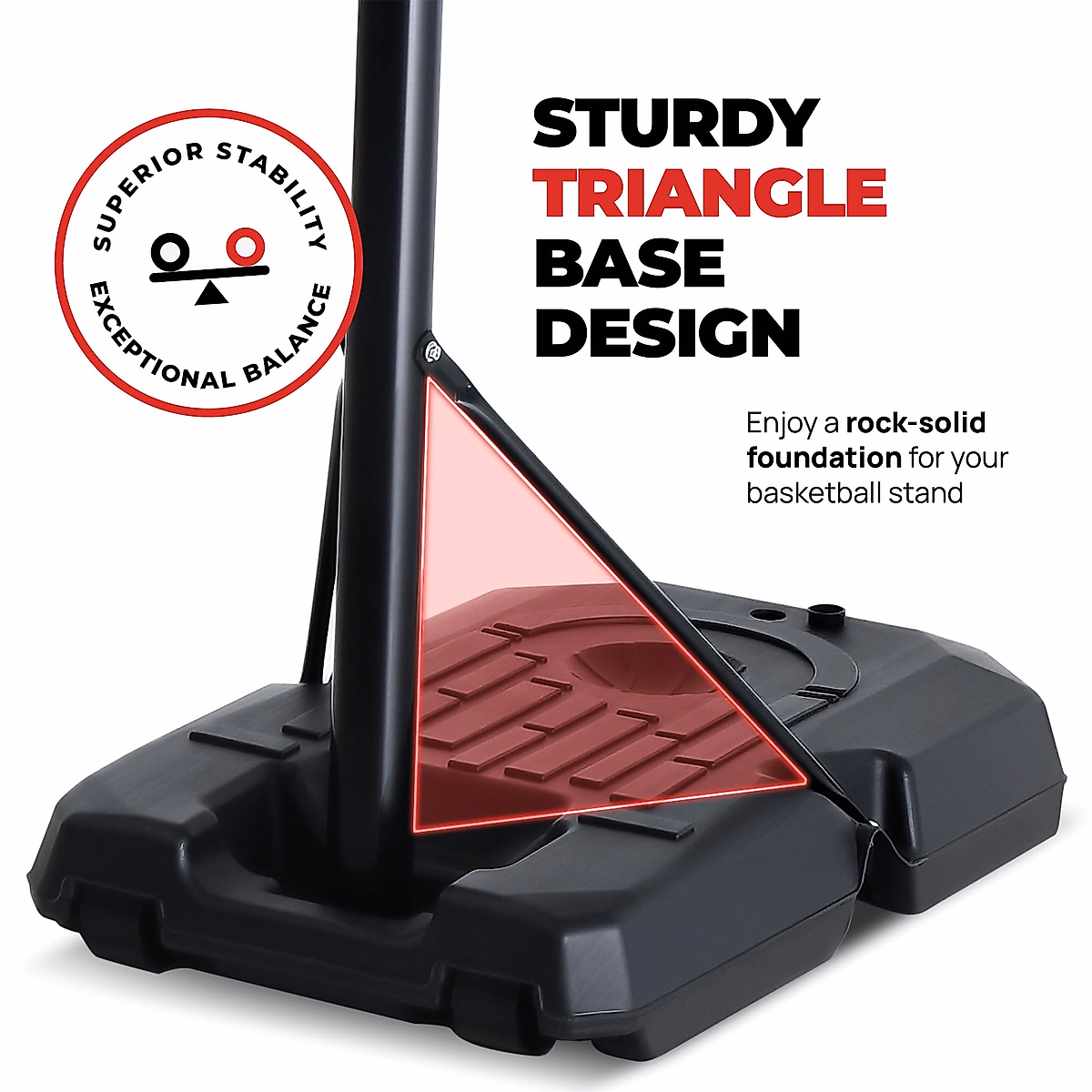 Portable Basketball Hoop 10 ft Adjustable - 44in Shatterproof Backboard - Basketball Goal System 8-10 ft Adjustable Basketball Hoop for Kids/Adults Indoor Outdoor Weatherproof Fillable Base