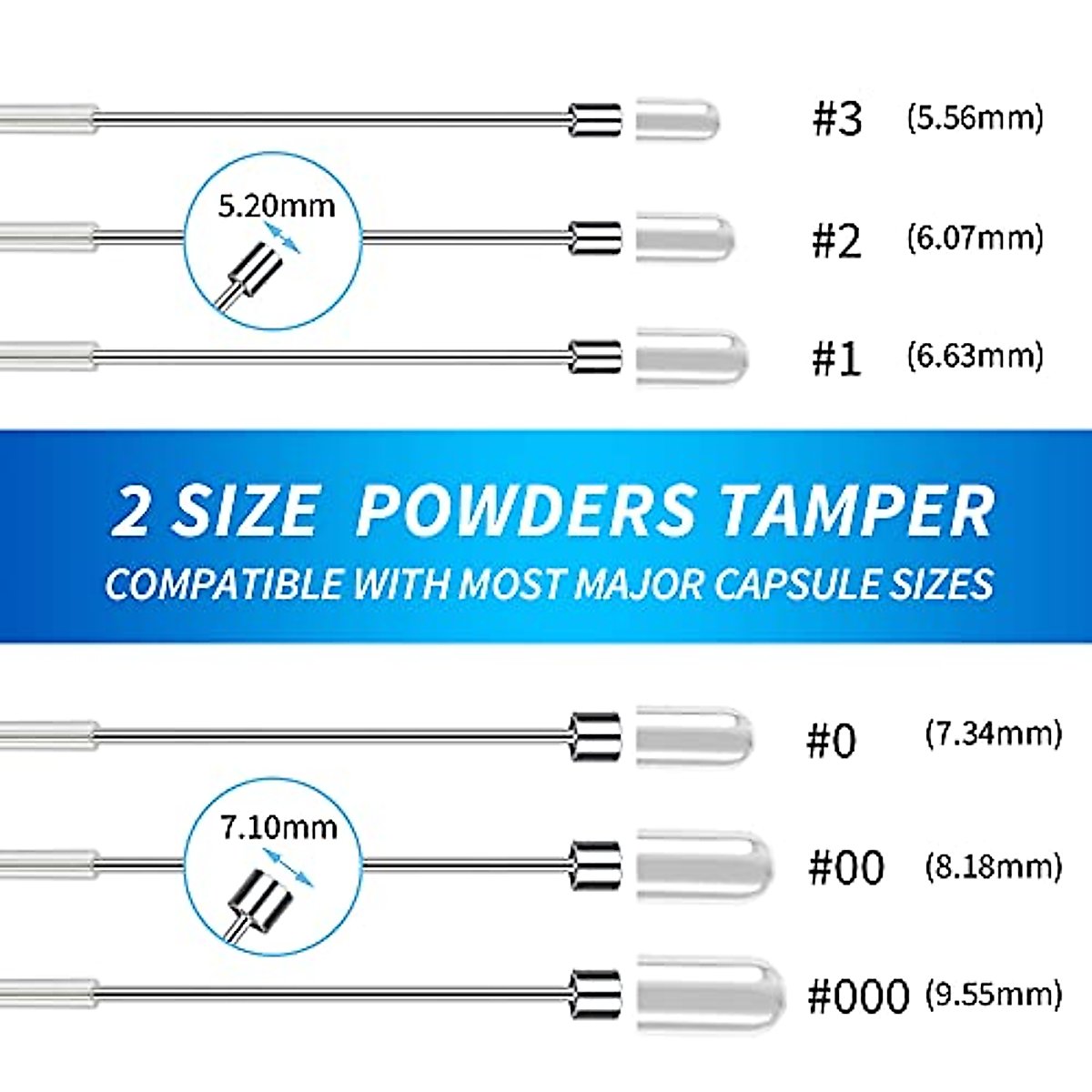 Capsule Filling Machine Tools Kits Micro Tiny Spoon Spatula, Lab Scoop Filling Tray, Herb Powder Tamper Tool for Lab Capsule Filler Pill Maker, Fit Empty Capsules Sizes 000 00 0 1 2 3