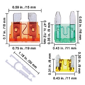 288 Pieces Car Fuses Assortment Kit - Blade Fuses Automotive - Standard & Mini & Low Profile Mini Size (2A/5A/7.5A/10A/15A/ 20A/30A/40AMP/ATC/ATO) Replacement Fuses for Marine, Auto, RV, Boat, Truck