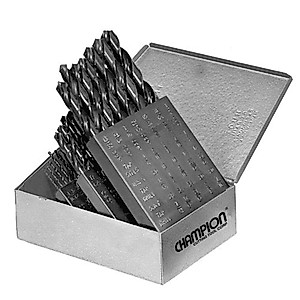 Champion P29C Contractor Series HSS GP Jobber Drill Bit Set-118 Deg. Black Oxide Treated 29 Piece