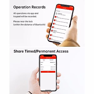 Security Smart Deadbolt, Hornbill Keyless Entry Door Lock with Biometric Fingerprint, Bluetooth Electronic Smart Lock with Keypad, App Control, Work with Alexa for Front Door, Bedroom, Apartment
