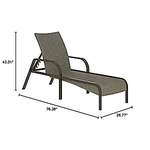 Cosco Outdoor Living SmartWick Chaise Lounger, Warm Gray (88463QDT1E)