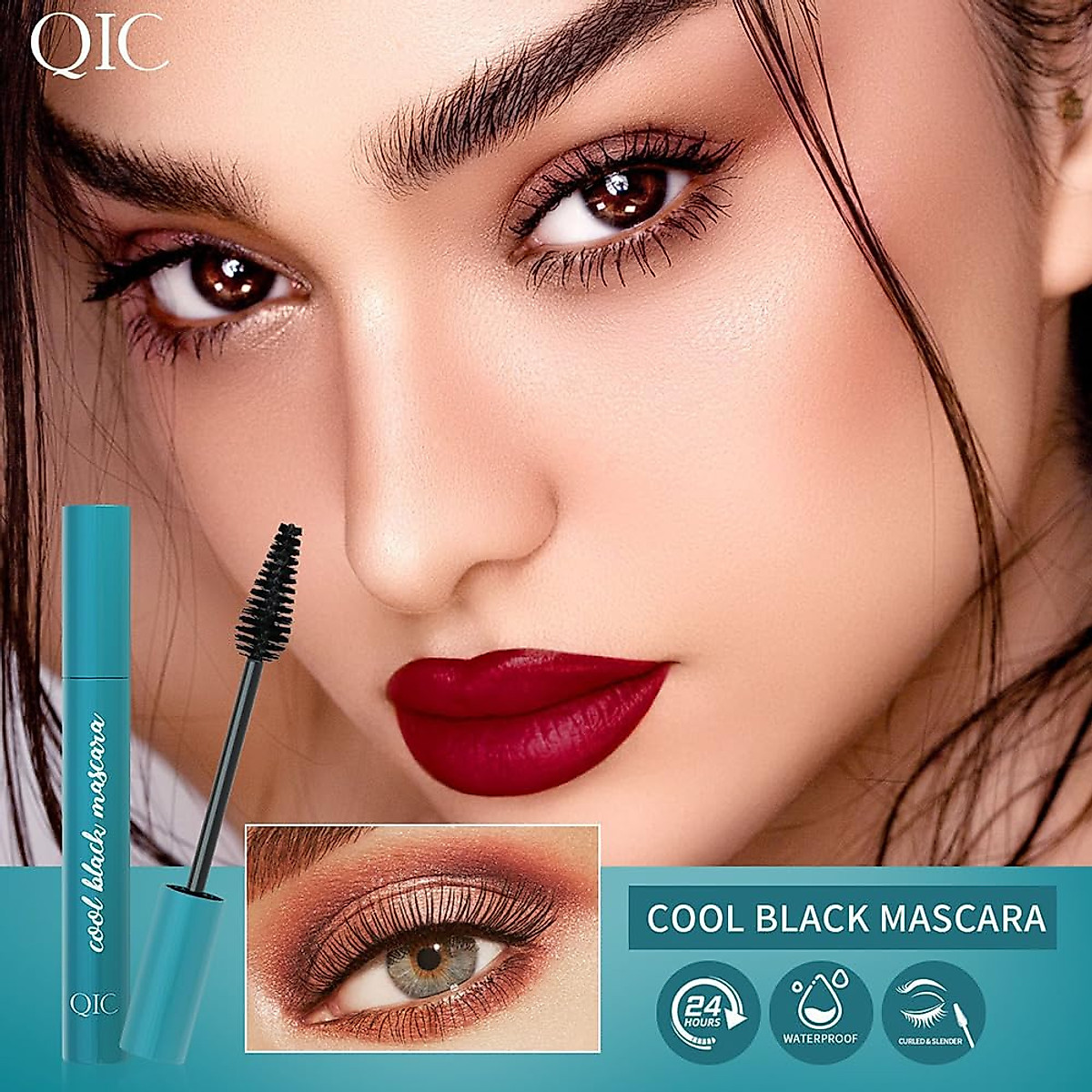 Volume and Length Thrive Black Mascara 4D Volumizing Thick Curling Mascara Waterproof, No Smudging, No Clumping, No Flaking, Thick & Black, Best Mascara for Women 0.28 OZ/ 8g
