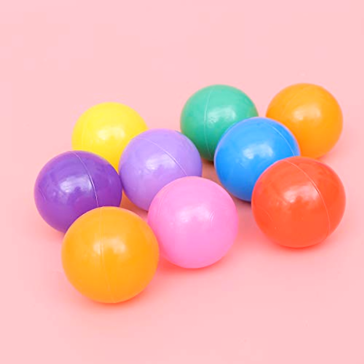 LIOOBO 200 Pcs Crush Proof Plastic Ball Colorful Ocean Ball Pool Play Balls for Baby Kids Toddlers (Macaron Mixed Color Mesh Bag Packing)