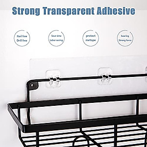 YAWSOUP 3-Pack Shower Caddy Shelf,Shower Storage Organizer ，Can be Non-Porous Adhesive, can be drilled, Suitable for Bathroom, Toilet, Shower, Kitchen