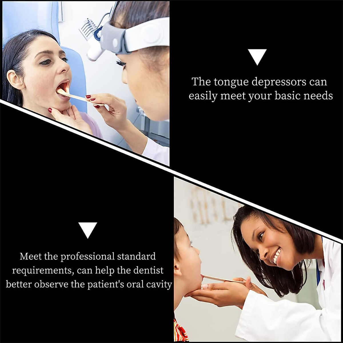 25pcs Spatula Professional Dental Depressors Plastic Stick Plastic Dental Practical