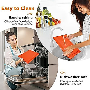 KNHUOS 28'' Griddle Mat Silicone for Blackstone, Silicone Griddle Cover Upgraded Handle-Design,Protective BBQ Grill for Blackstone Protector Accessories Kit & Indoor Outdoor