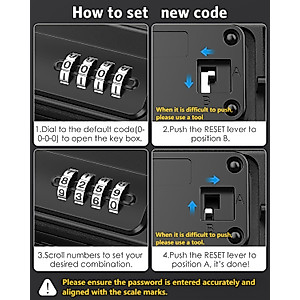 AMIR Portable Safe Box, Combination Security Case LockBox with Code, Waterproof Anti-Theft Mini Travel Safe Box with Removable Chain, Portable Lock Box for Home,Office