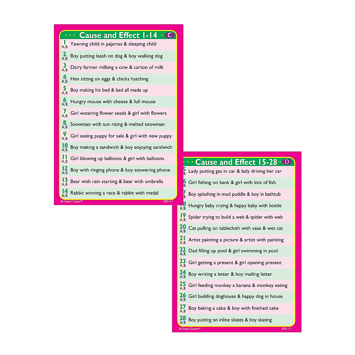 Super Duper Publications | Cause and Effect Fun Deck | Predicting Outcomes Flash Cards | Educational Learning Materials for Children