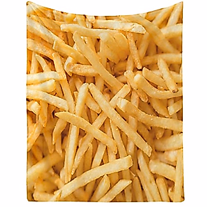 Blanket French Fries Fleece Lightweight Throws Gift for Birthday Christmas Soft Flannel Blankets for All Season Bed Sofa 40"x50"