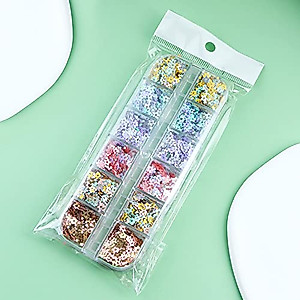 Flower Glitter Resin Fillings Flakes Sequins Epoxy Resin Mold Fillers for DIY Jewelry Making Nail Art Decors